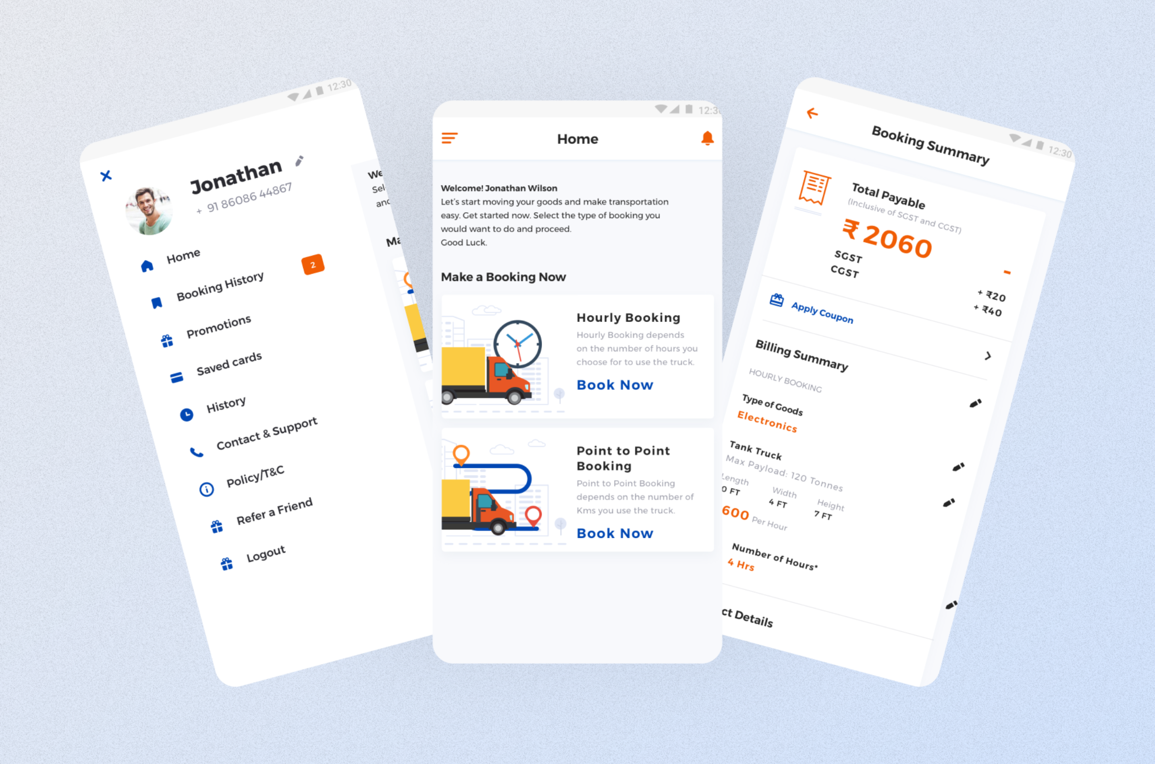 Projects | Mahindra Smartshift- Mobility Application UI/UX Design